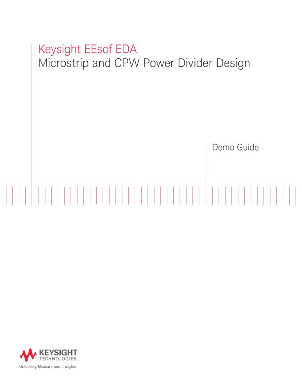 Microstrip and CPW Power Divider Design - Chapter 8 PDF Asset Page | Keysight